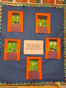 Hallowe’en Art – Frankenstein – Cubism | Scoil Naomh Cualán